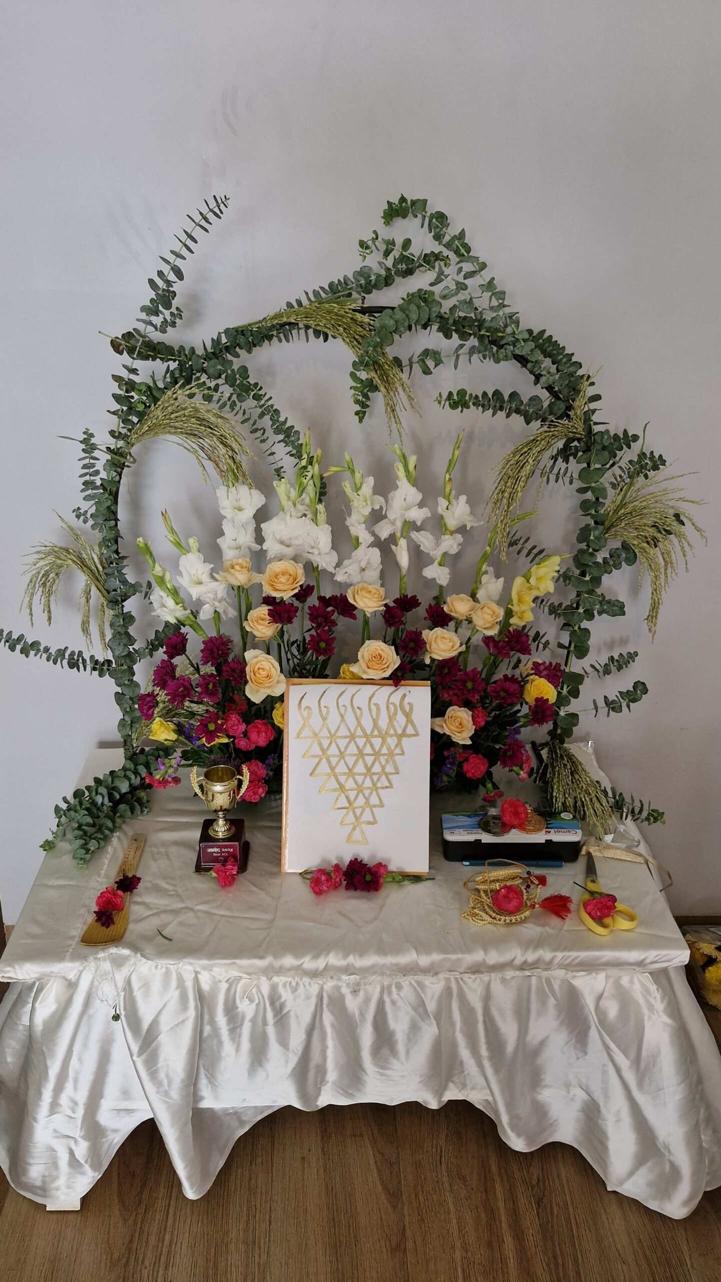 Dasara Celebration Backdrop - Serenity Blossom